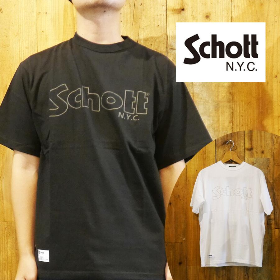 SCHOTT Tシャツ 半袖 ロゴTシャツ ショット TEE ライダースジャケット レザージ : スクィーズココナッツヤフー店 - 通販 - Yahoo!ショッピング