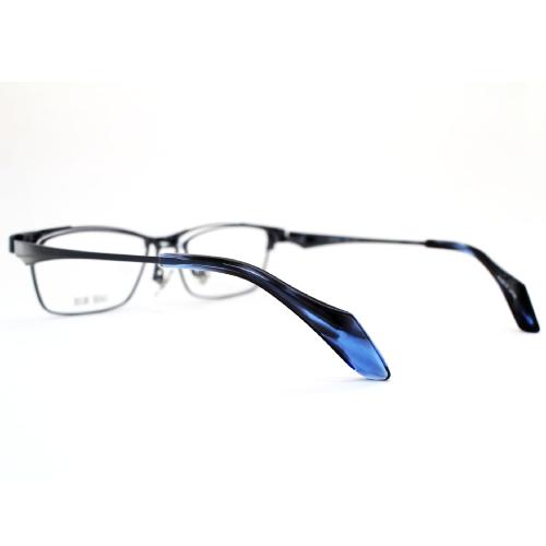 SAXE BLUE ザックスブルー SB-7150 55サイズ スクエア フレームボストン フルリム 跳ね上げメガネ 軽量 度付き可 ...