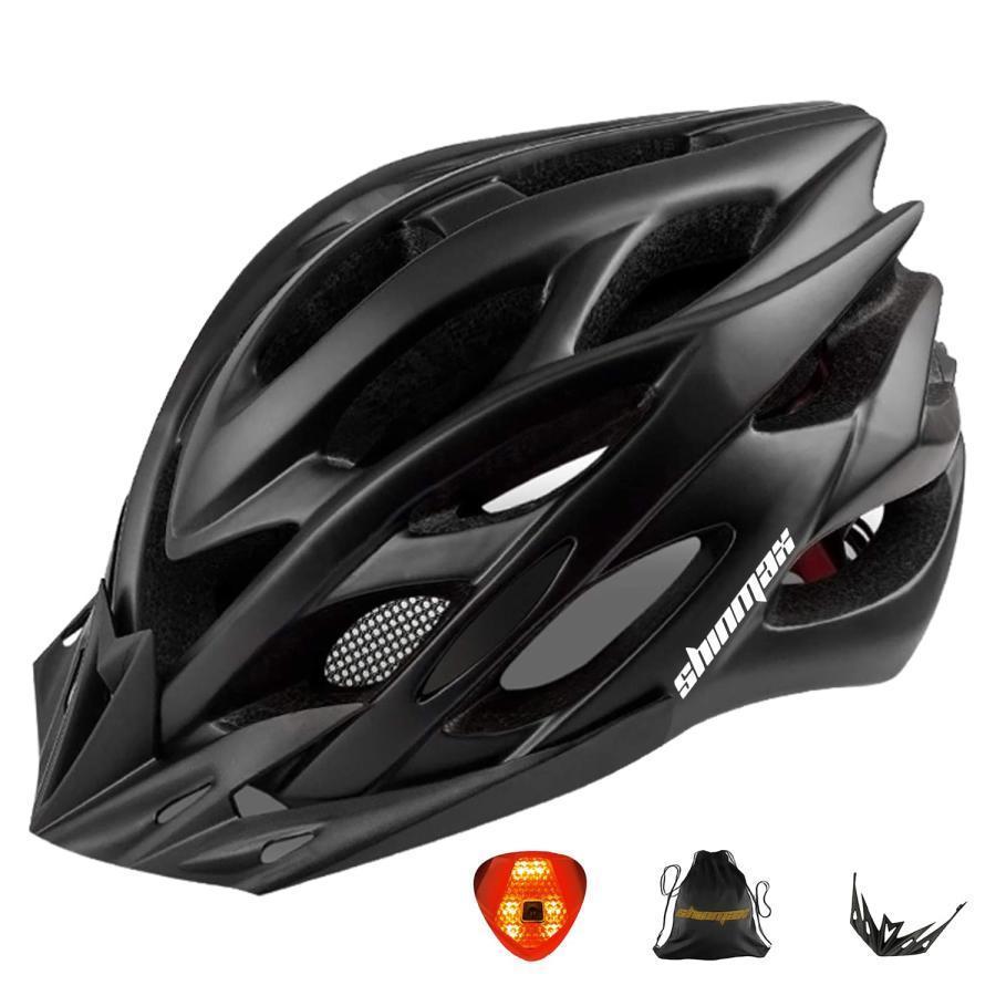 Shinmax 自転車 ヘルメット 大人 CPSC認定済み LEDライト付 ロードバイクヘルメット 57cm~62cm 軽量 虫対策 サンバイザー : nk3-0005452 : gooday ...