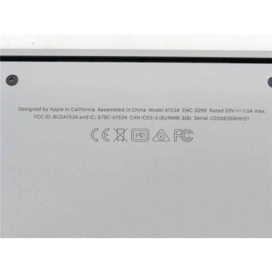 中古 MacBook Retina 2017 12インチ(A1534)[Core m3-7Y32 1.1GHz/RAM:8GB/SSD ...