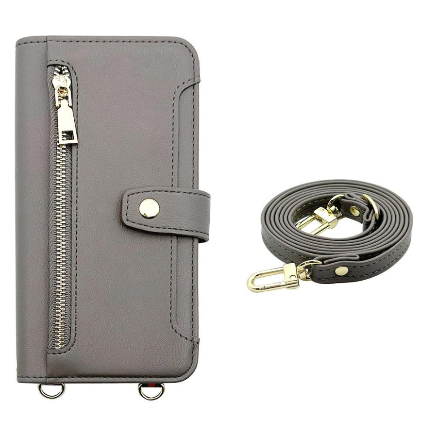 Xperia 5 II SO-52A SOG02 スマホケース（アッシュグレー）斜めがけ スマホショルダー 手帳型 ストラップ付き くすみカラー : エスエスリンク - 通販 - Yahoo ...