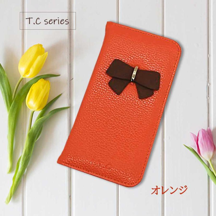 Libero 5G II リベロ ファイブジー2 手帳型 ケース ストラップホール PUレザー ベルトなし エナメルレザー リボン シンプル おしゃれ かわいい T.C : エスエスリンク ...