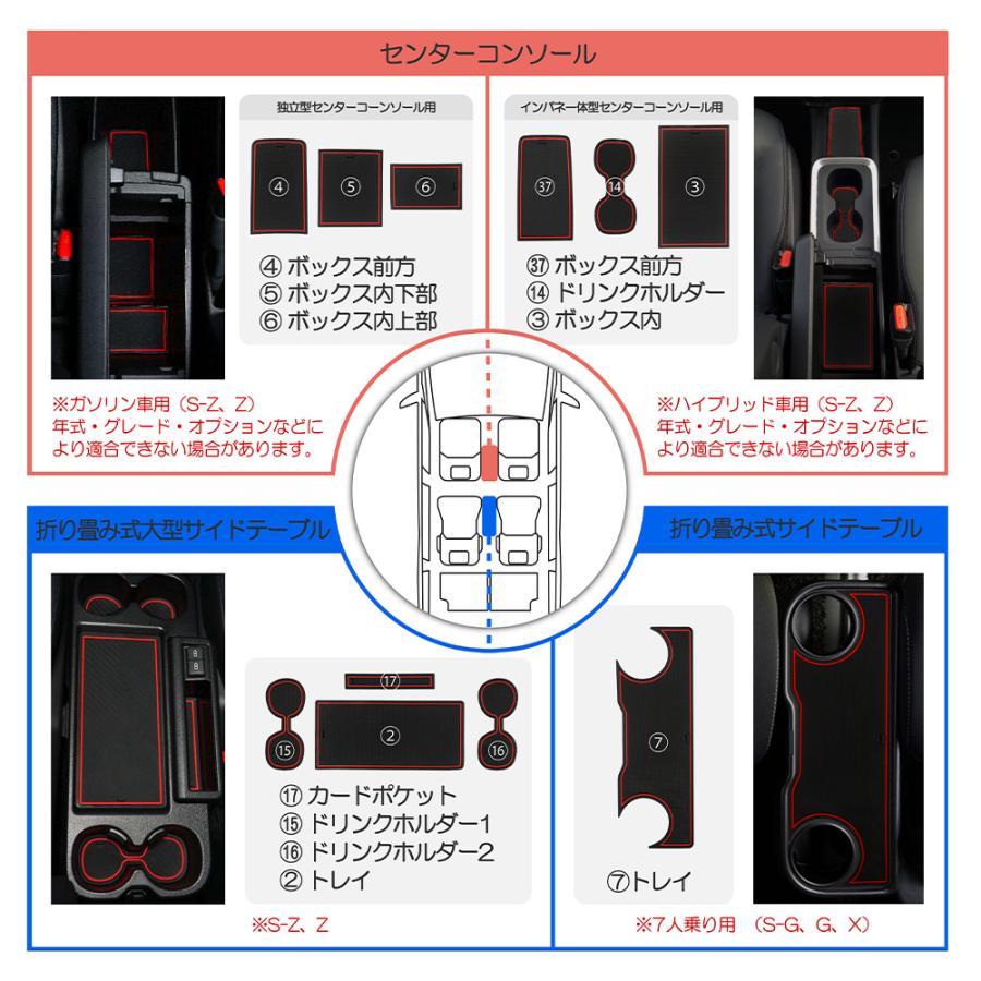 シェアスタイル 【ブルーのみ予約 11月下旬入荷予定】 ノア ヴォクシー 90系 ラバーマット 40p 内装 ドレスアップ すべり止め ゴム ZWR9#W MZRA9#W ポイント利用 ...