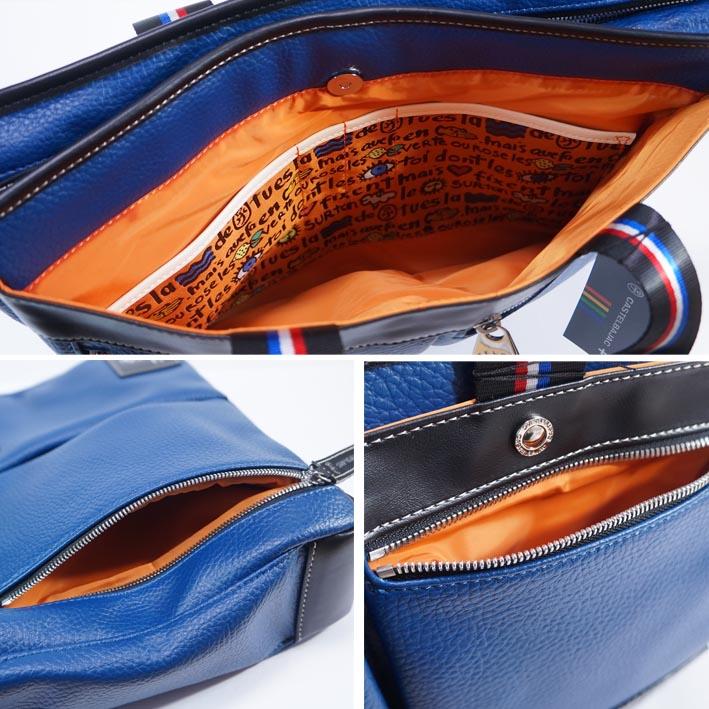 CASTELBAJAC カステルバジャック ビジネスバッグ Lauren BIZ ローレンビズ メンズ ネイビー 2WAY A4 15.6インチPC収納 ブリーフケース 牛革使い 定価 ...