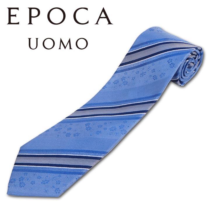 EPOCA UOMO エポカウォモ シルク ストライプ＆花柄 ネクタイ ブルー系 青 メンズ 日本製 プレゼント ギフト シルク100％ : セレクトスペースカラーズ - 通販 - Yahoo ...
