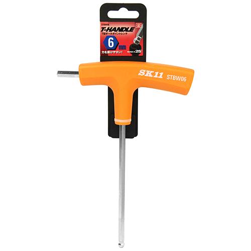 SK11 T型ボールポイントレンチ 6mm 六角穴付ボルト 六角穴付き止めネジ 締め付け 緩め作業 T型ハンドル ボールポイント六角棒レンチ : エスエスネット - 通販 - Yahoo!ショッピング
