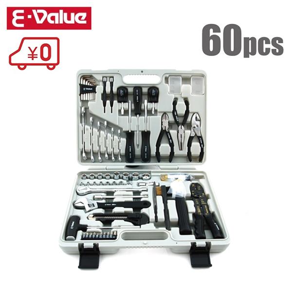 工具セット 家庭用 ツールセット E-Value ETS-60G ケース付 日曜大工 整備 : エスエスネット - 通販 - Yahoo!ショッピング