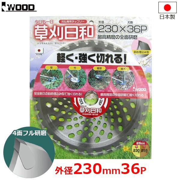 IWOOD 草刈日和 チップソー 230mm×36P 外径230mm 替刃 替え刃 日本製 軽量 刈払い機 草刈り機 : エスエスネット - 通販 - Yahoo!ショッピング