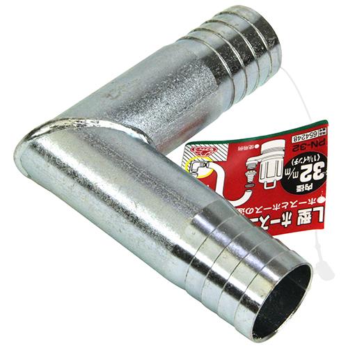 セフティ3 L型 ホースニップル PN-32 内径32mm 1 1/4インチ ポンプ パーツ ホース 連結 接続 クロームメッキ加工 : S ...