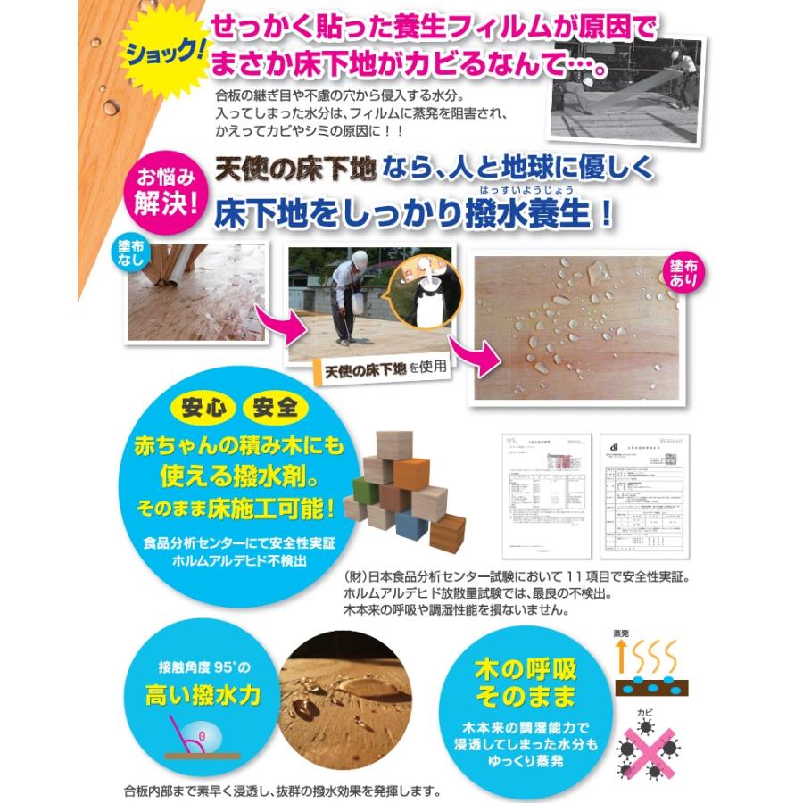 撥水剤 床下地合板用 6L/10L 撥水養生用 撥水君 ジュニア 防水 木材 撥水コート 床養生スプレー用 撥水スプレー用 SOA-HJR6 SOA-HJR10 : S.S net - 通販 ...