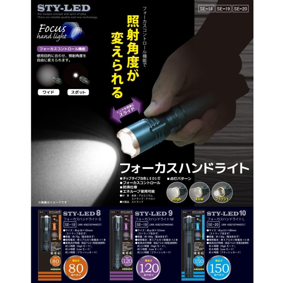 コンテック フォーカス ハンドライト S SE-18 作業灯 LED 作業ライト 作業用ライト フラッシュライト ハンディライト 電池式 : sankyo-181418 : S.S net ...