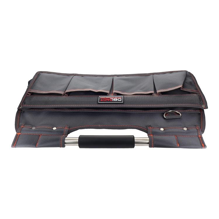 DBLTAC 工具バッグ 大型 折りたたみ式 工具バック ツールバッグ DT-CBT-500-GR グレー キャリーバック 工具入れ 工具差し プロ仕様 おしゃれ 大容量 : S.S net ...