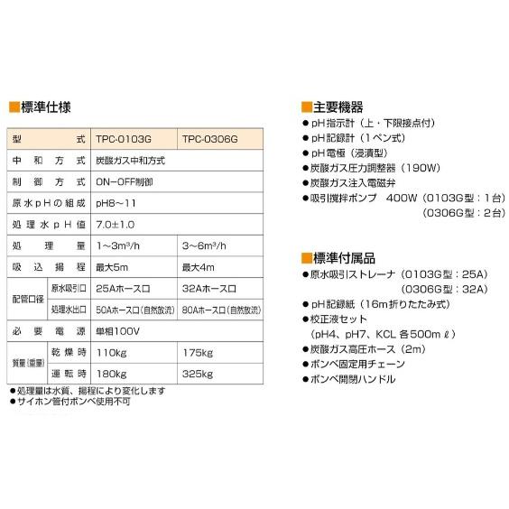 ツルミポンプ 小型pH中和処理装置 リトマス7クンスーパー TPG-0306G 100V 自吸タイプ ph自動制御システム ph自動制御用 ...