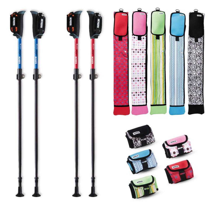 HATACHI ノルディックウォーキング ポール DFPポータブルセクター2 WH1181 + スリムポールケース WH7001 セット 羽立工業 ハタチ ケースセット : 生涯スポーツ応援団 ...