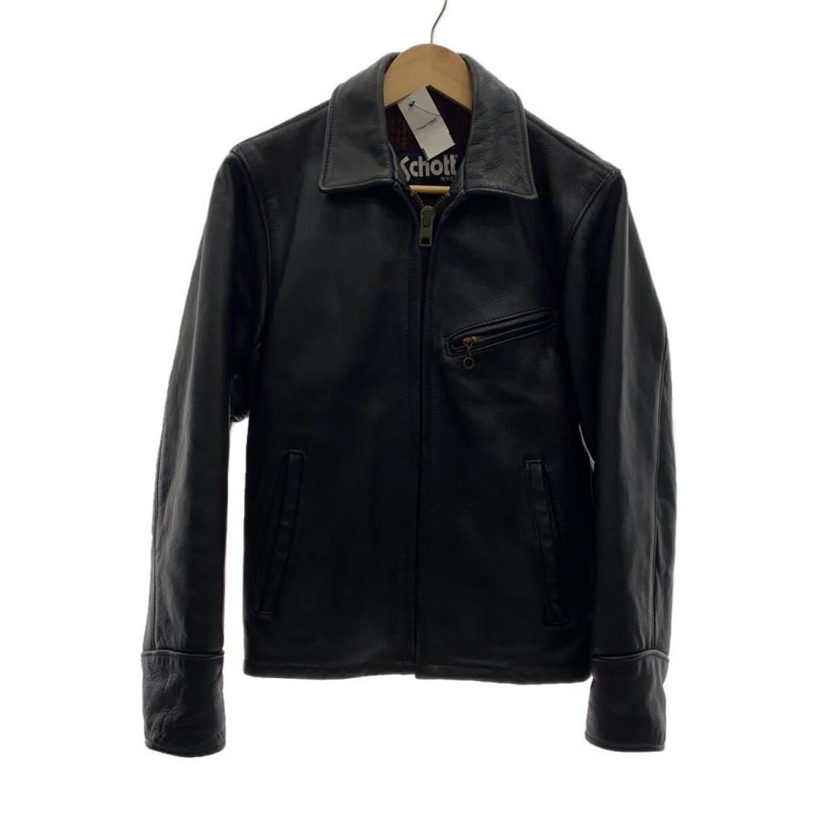 Schott 681 裏地ウールネル レザージャケット/サイズ：34/レザー/ブラック/ショット// : セカンドストリートYahoo!店 - 通販 - Yahoo!ショッピング