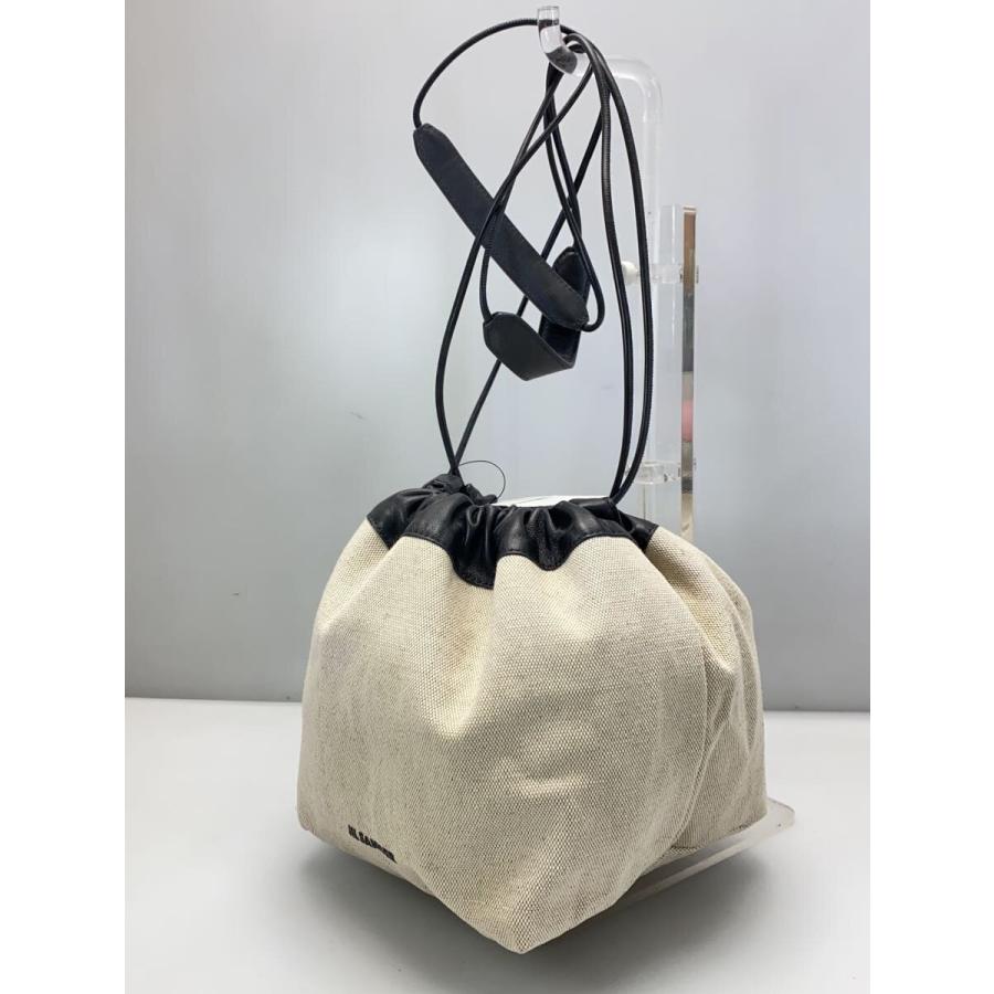 JIL SANDER◇ドローストリングバッグ/巾着/キャンバス/BEG JIL SANDER◇ドローストリングバッグ/巾着/キャンバス/BEG