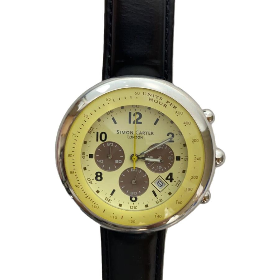 simon carter/クォーツ腕時計/アナログ/レザー/IVO/BLK// : セカンドストリートYahoo!店 - 通販 - Yahoo!ショッピング
