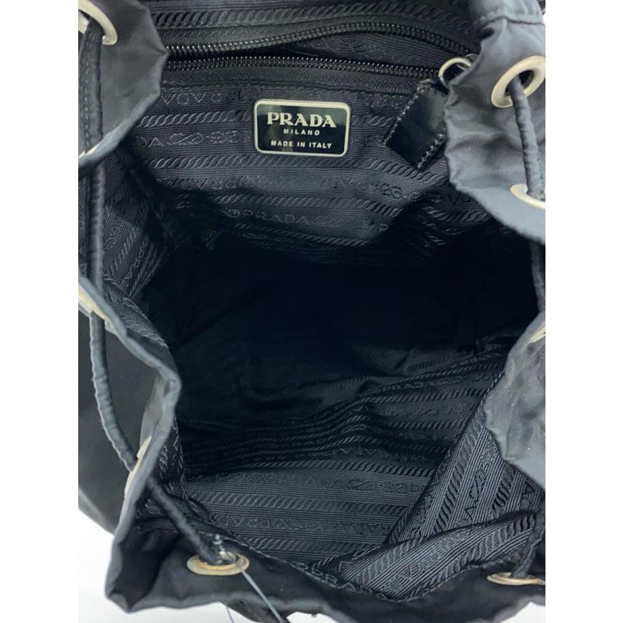 PRADA◇リュック/ナイロン/ブラック/無地/B4650F/バックパック PRADA◇リュック/ナイロン/ブラック/無地/B4650F/バックパック