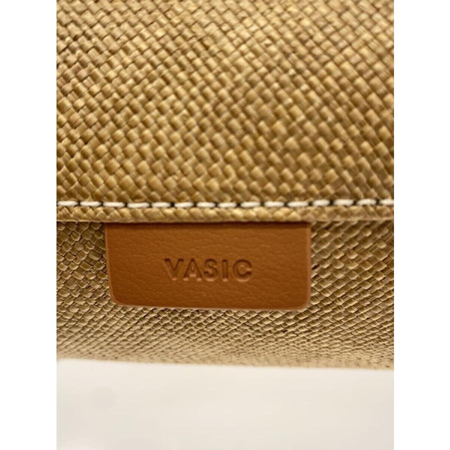 VASIC◇VASKET/レザー×ラフィア/カゴバッグ/BEG/無地/VC-2311 VASIC◇VASKET/レザー×ラフィア/カゴバッグ/BEG/無地/VC-2311