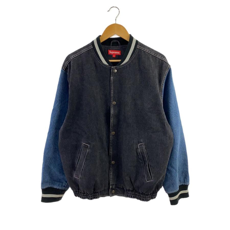 Supreme 18SS/Denim Varsity Jacket/ジャケット/L/コットン/IDG : セカンドストリートYahoo!店 ...
