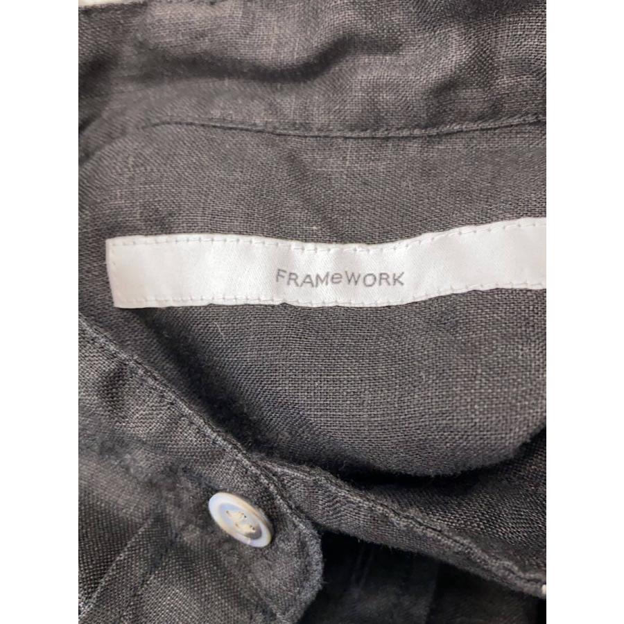 FRAMeWORK◇23SS/フレンチリネンドロストシャツ/FREE/リネン/BLK FRAMeWORK◇23SS/フレンチリネンドロストシャツ/FREE/リネン/BLK