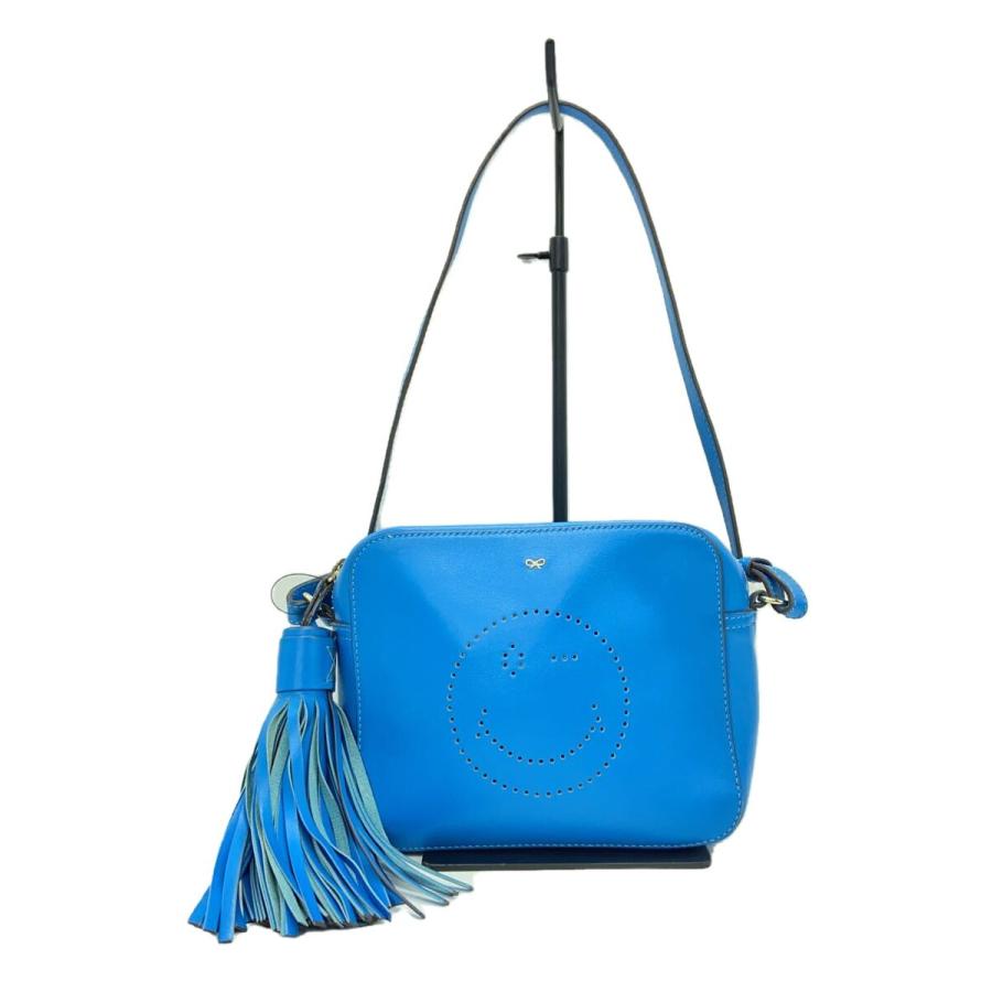 ANYA HINDMARCH ショルダーバッグ/レザー/ブルー : セカンドストリートYahoo!店 - 通販 - Yahoo!ショッピング