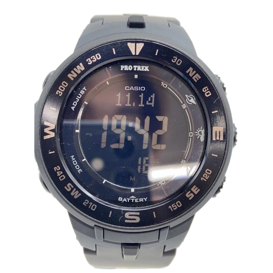CASIO ソーラー腕時計・PROTREK/デジタル/ラバー/BLK/BLK/SS : セカンドストリートYahoo!店 - 通販 - Yahoo!ショッピング