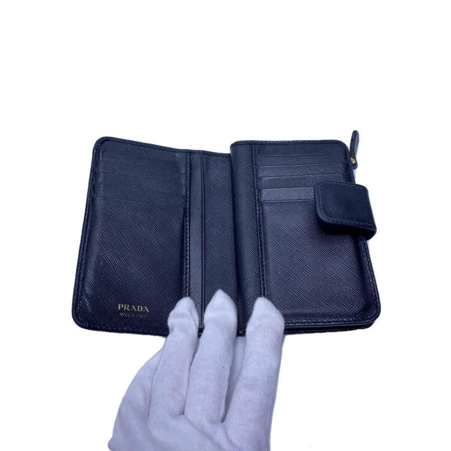 PRADA 2つ折り財布/牛革/BLK/レディース/1ML225// : セカンドストリートYahoo!店 - 通販 - Yahoo!ショッピング