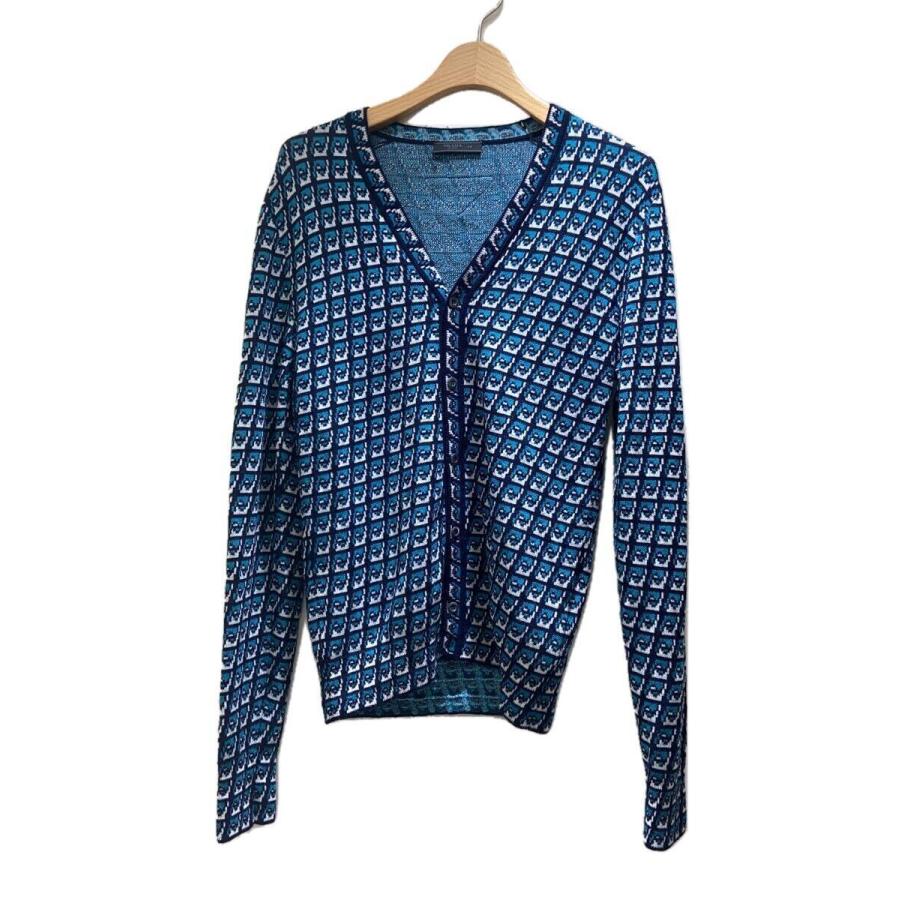PRADA 総柄カーディガン/UMG090 S212 1ZJ3/48/ウール/NVY : セカンドストリートYahoo!店 - 通販 - Yahoo!ショッピング