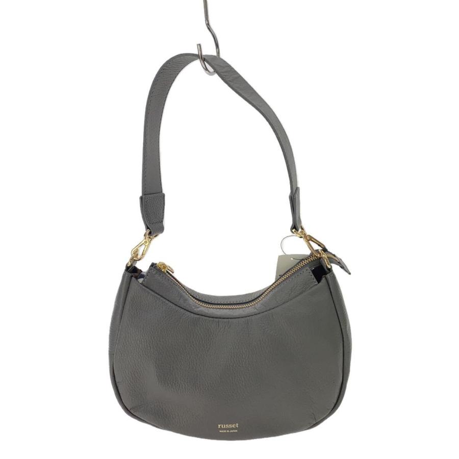 russet ハーフムーンバッグ/ショルダーバッグ/レザー/GRY/ロゴ : セカンドストリートYahoo!店 - 通販 - Yahoo!ショッピング