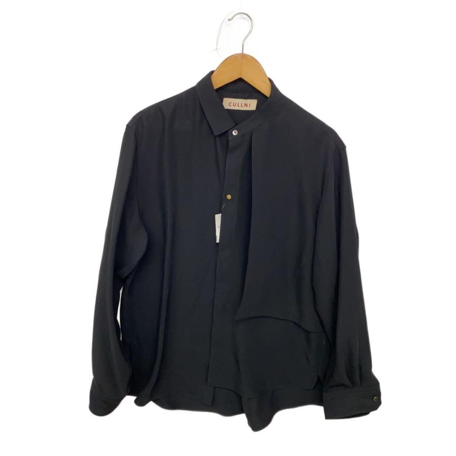 CULLNI 20アシンメトリーラペルシャツ/2/ポリエステル/BLK/20-SS-031 : セカンドストリートYahoo!店 - 通販 - Yahoo!ショッピング