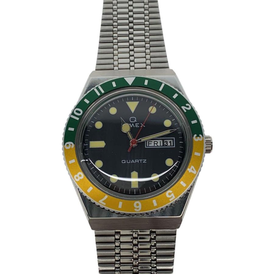 TIMEX Q Timex/クォーツ腕時計/アナログ/フェイクレザー/ブラック/シルバー/SS/TW2U61000 : セカンドストリートYahoo!店 - 通販 - Yahoo!ショッピング