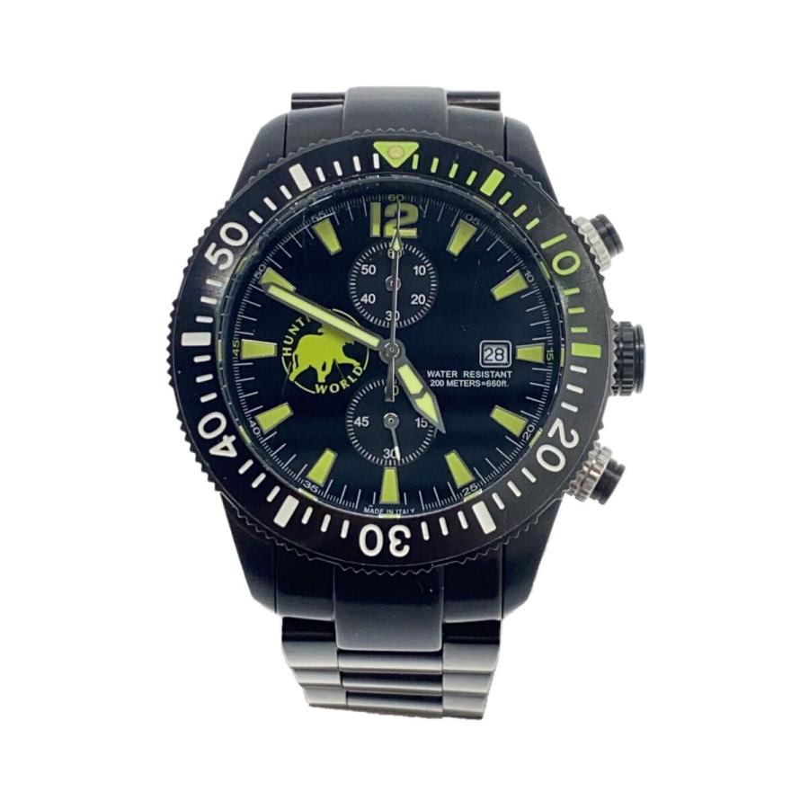 HUNTING WORLD クォーツ腕時計/アナログ/ステンレス/BLK/BLK/HW-009 : セカンドストリートYahoo!店 - 通販 - Yahoo!ショッピング