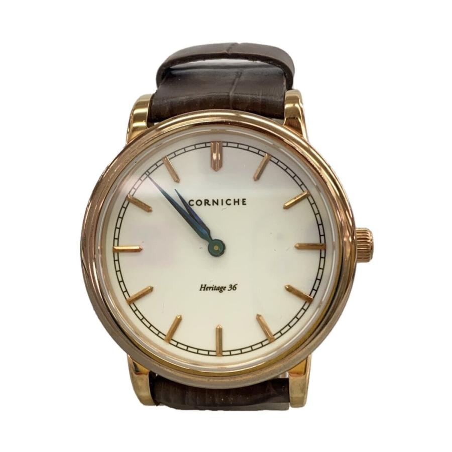 CORNICHE HARITAGE36/クォーツ腕時計/アナログ/レザー/WHT/BRW// : セカンドストリートYahoo!店 - 通販 - Yahoo!ショッピング