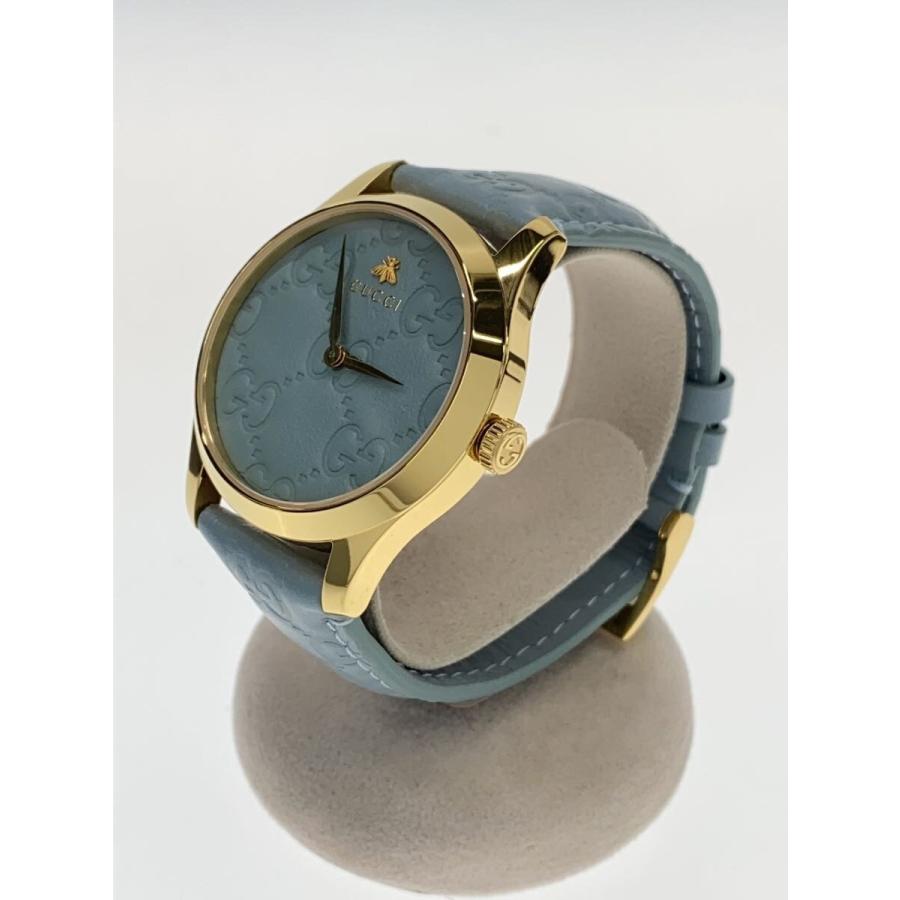 GUCCI G-TIMELESS/クォーツ腕時計/アナログ/レザー/BLU/BLU/SS/126.4 : セカンドストリートYahoo!店 - 通販 - Yahoo!ショッピング