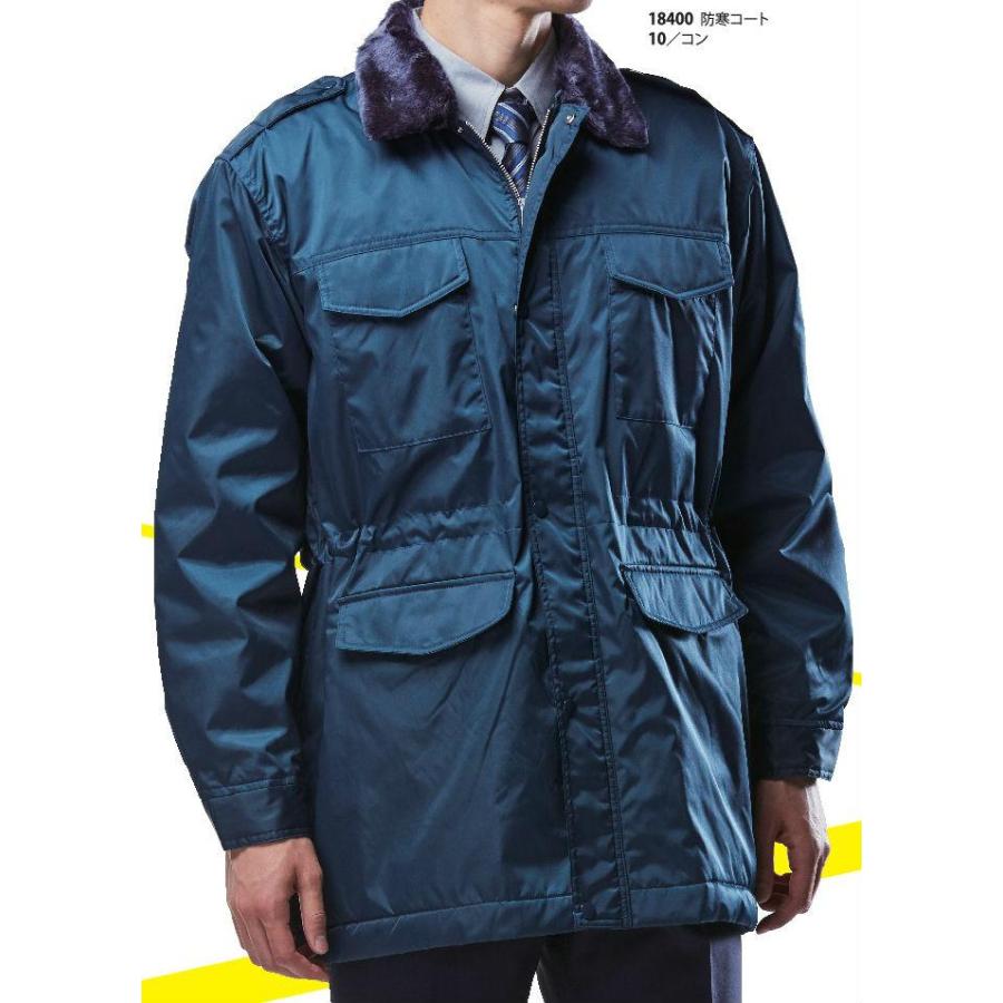 18400 警備服防寒コート XEBEC ジーベック 防寒着 作業服 作業着 M L LL 3L 4L 5L ナイロン100％ :18400xe:SSS-UNIFORM - 通販 ...