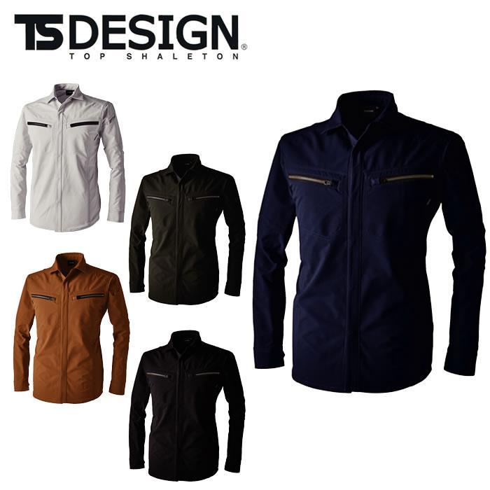 5605 TSエコダブルライトクロスロングスリーブシャツ ts デザイン 藤和 TS DESIGN 春夏作業服 JIS制電 軽量 ストレッチ 作業着 : 5605ts : SSS ...