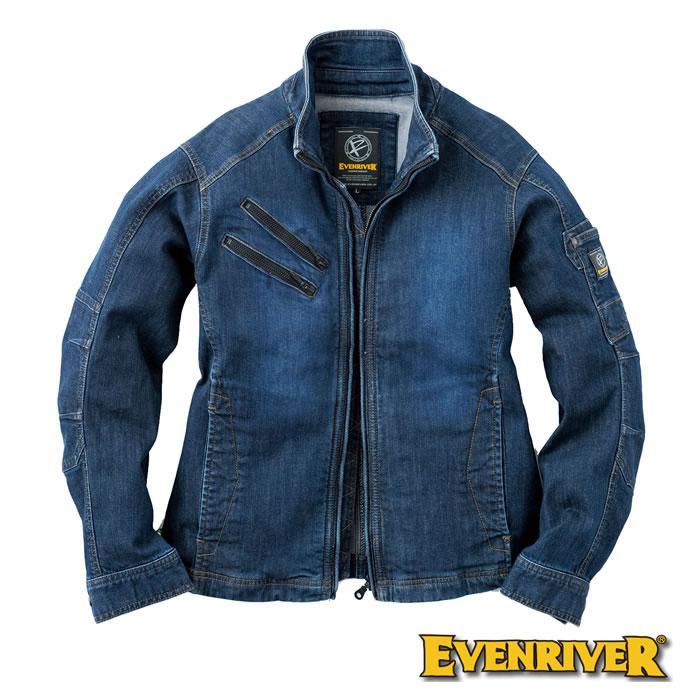 USD307 ストレッチブラストブルゾン EVENRIVER イーブンリバー デニム 作業服 作業着 S〜5L 綿99％・ポリウレタン1％ ストレ : SSS-UNIFORM - 通販 ...
