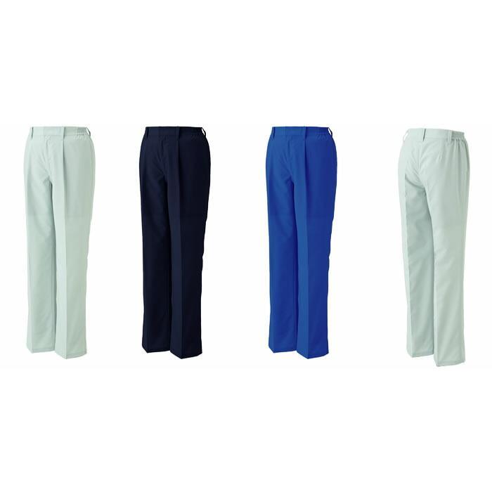 WA11724 ポケットレス脇ゴムワンタックパンツ サンエス SUN-S S〜5L キープクリアトロピカル ワップル加工 ポリエステル80％・綿2 :wa11724:SSS-UNIFORM ...