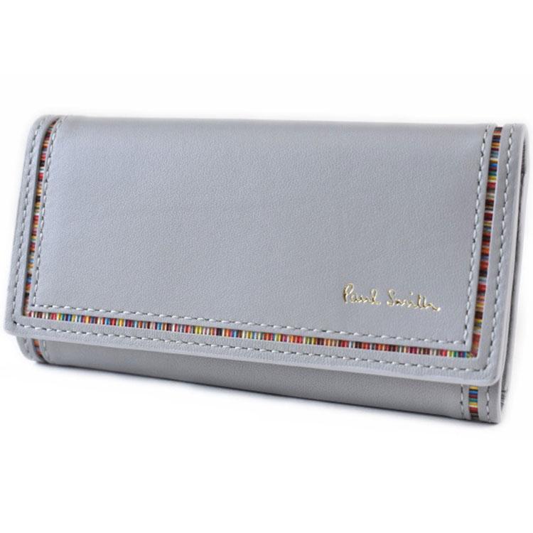 Paul Smith キーケース メンズ ポールスミス 4連 ブランド ストライプ インセットディテール 専用箱付 ライト グレー 男性 紳士 本革 BPS271 : Selectshop ...