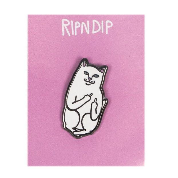 RIPNDIP ピンバッジ リップンディップ Lord Nermal Pin ピン 1個 金属ピン 飾り 装飾 ネコ キャット 猫 ...