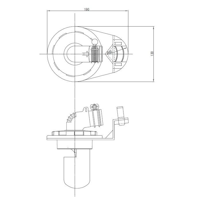 テクノテック TECHNOTECH 床排水トラップ レジナロック RTU-75AH VU75・VP75共用 ホース固定カバー付 : アサヒ衛陶 ...