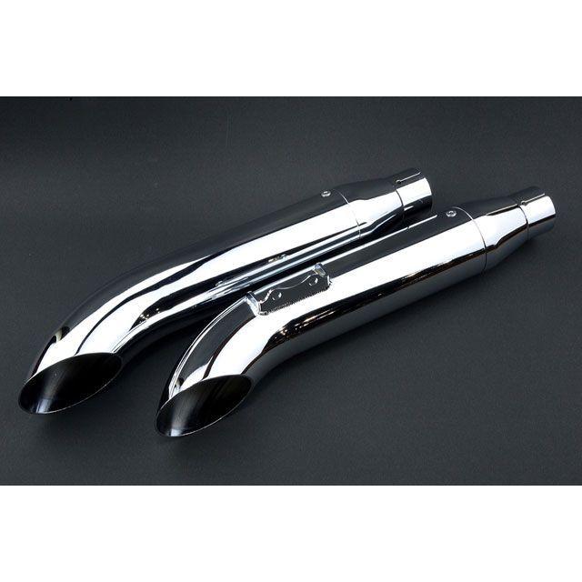 ichikoku マフラー本体 スリップオンマフラー275ターンナウト for M8 Softail 18up（クロームメッキ） 一国サイクル ...