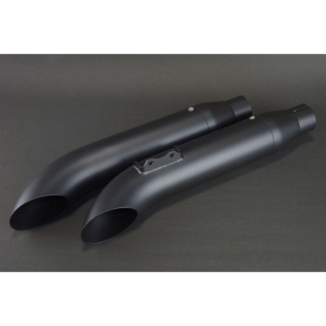 ichikoku マフラー本体 スリップオンマフラー275ターンナウト for M8 Softail 18up（セラコートブラック） 一国 ...