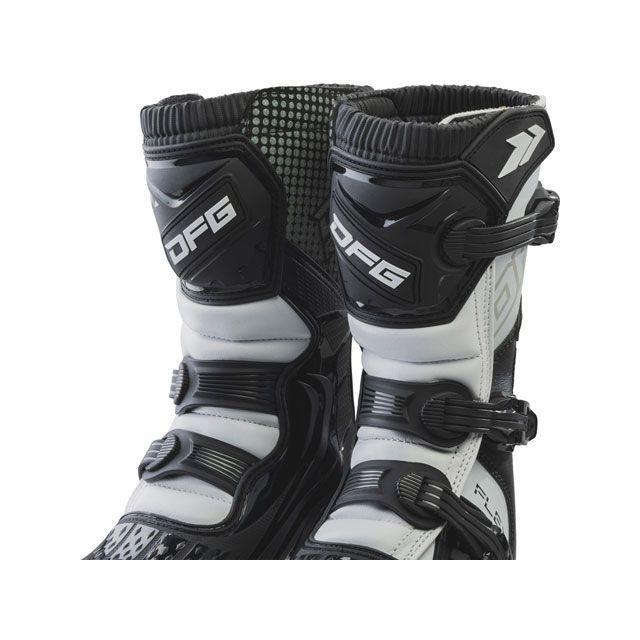 DFG オフロードブーツ フレックスブーツ ユース（ブラック/ホワイト） サイズ 22.0cm ディーエフジー バイク : パークアップバイクYahoo!店 - 通販 - Yahoo!ショッピング