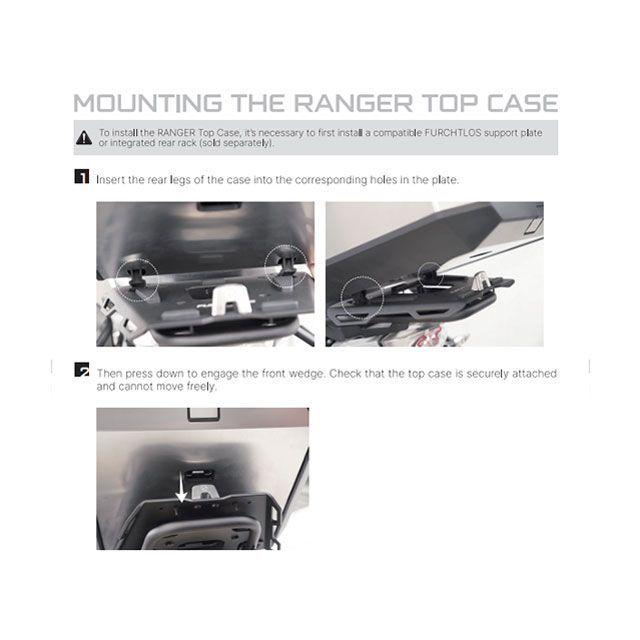 FURCHTLOS ツーリング用ボックス RANGER TOP CASE 50L（Aero Aluminum） フルヒトロス バイク ...