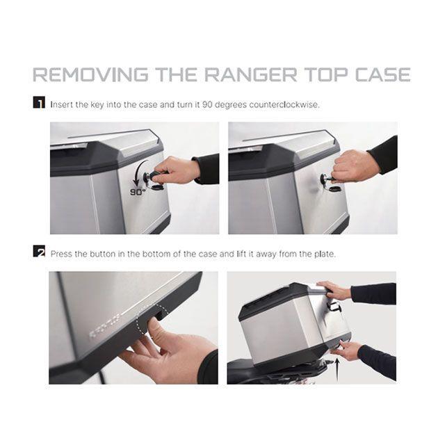 FURCHTLOS ツーリング用ボックス RANGER TOP CASE 50L（Aero Aluminum） フルヒトロス バイク ...