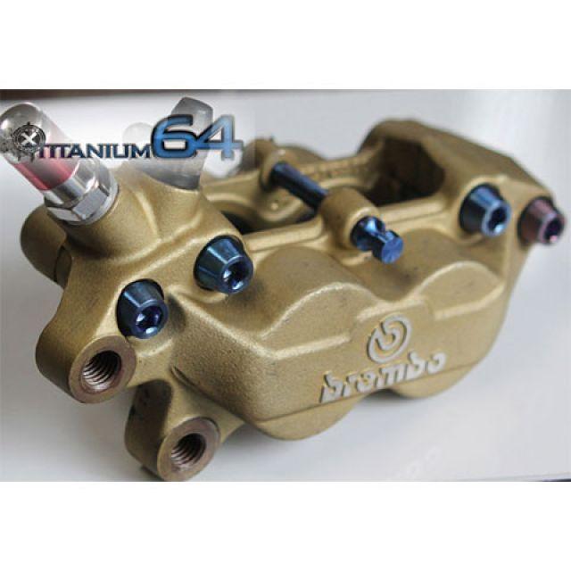 TITANIUM64 汎用 その他ブレーキ用パーツ ブレンボ40mmアキシャルキャスティングキャリパー用ブリッジボルト＋チタンパッドピンセット ...