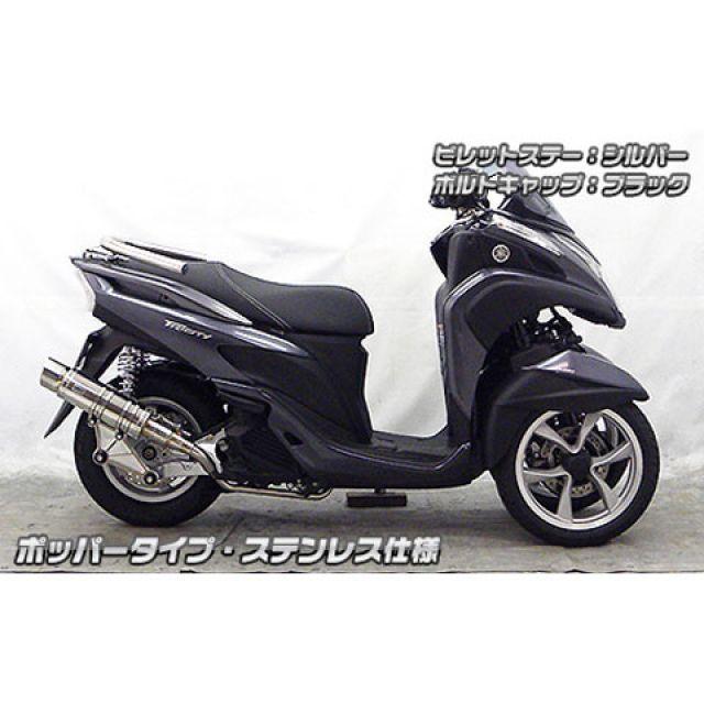 WirusWin 正規品／WirusWin トリシティ125 マフラー本体 トリシティ125用 アニバーサリーマフラー ポッパータイプ ホワイトカーボン仕様 ビレット… : パークアップバイク ...