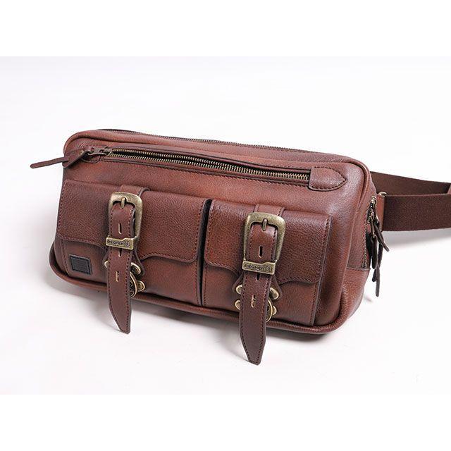 DEGNER ツーリング用バッグ W-114 レザーボディバッグ（ブラウン） デグナー バイク : パークアップバイクYahoo!店 - 通販 - Yahoo!ショッピング